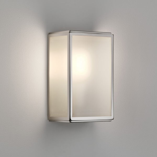 Astro Homefield 160 Polished Nickel Outdoor Wall light with Frosted ...