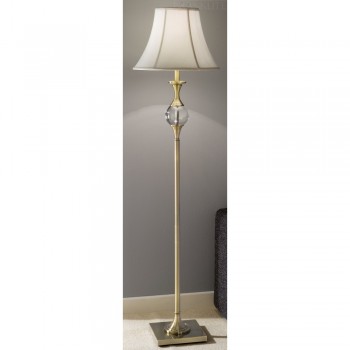Franklite SL205 Bronze Floor Lamp With Off White Bowed Drum Shade | L4L