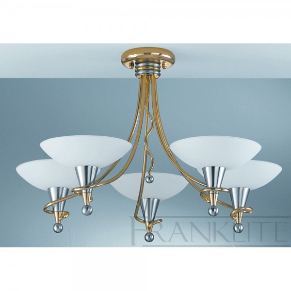 Franklite Asti PE7015 Italian Gold Semi Flush Ceiling Light | L4L