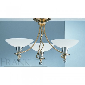 Franklite PE7013 Asti Italian Gold Semi Flush Ceiling Light | L4L