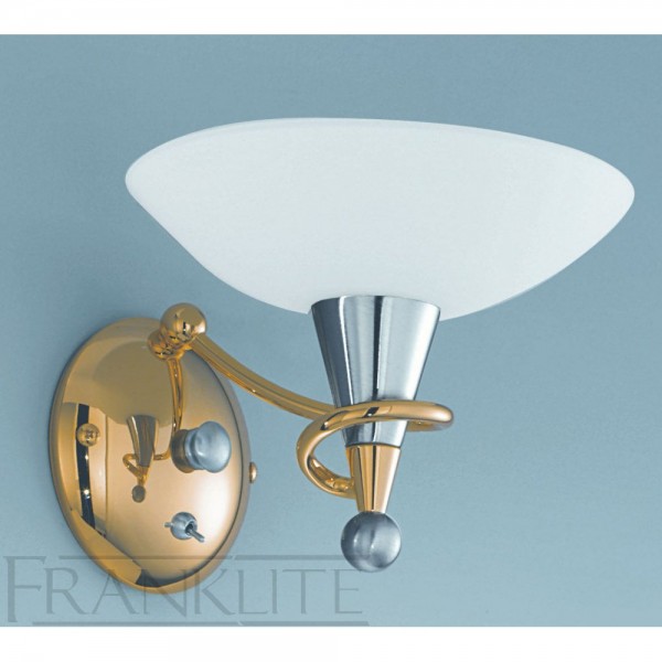 Franklite Asti PE7001 Italian Gold Single Wall Uplighter | L4L