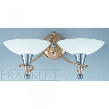 Franklite Asti PE7002 Italian Gold 2 Light Wall Uplighter at Love4Lighting.