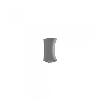 SLV 227290 Silver Grey Delwa Curve LED Cool White Outdoor Wall Light | L4L