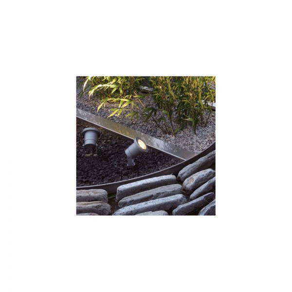 SLV 227418 Silver Grey Nautilus Spike Outdoor Ground Light at Love4Lighting