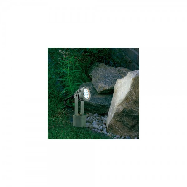 SLV 230271 Silver Grey Nautilus Spike LED White Outdoor Ground ...