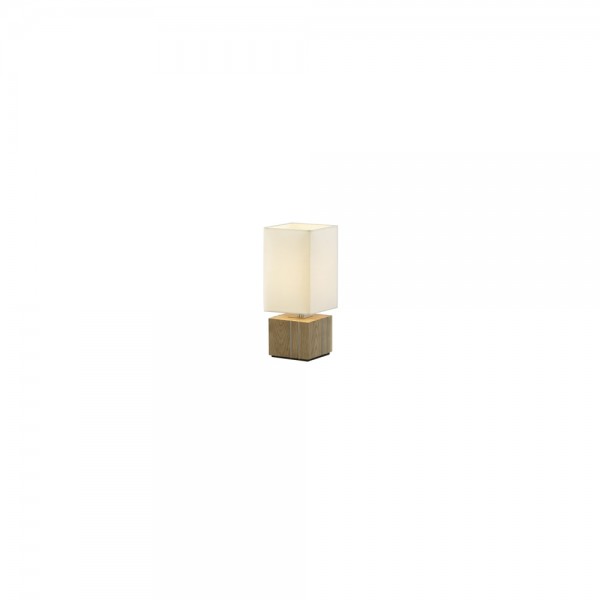 Searchlight 5012BR Woodie Square Base Table Lamp with Shade | L4L