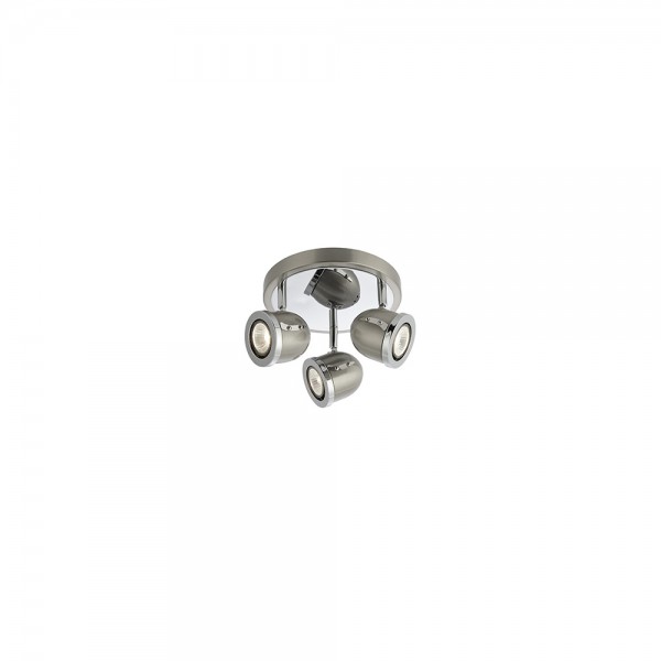 Searchlight 4923SS 3 Light Satin Silver and Chrome Spotlight | L4L