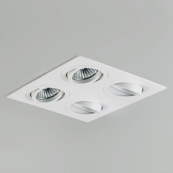 Astro Taro Quad GU10 White Adjustable Downlight | L4L