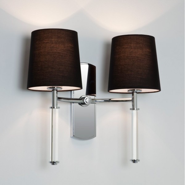 Astro Delphi Twin Polished Chrome Wall Light | L4L