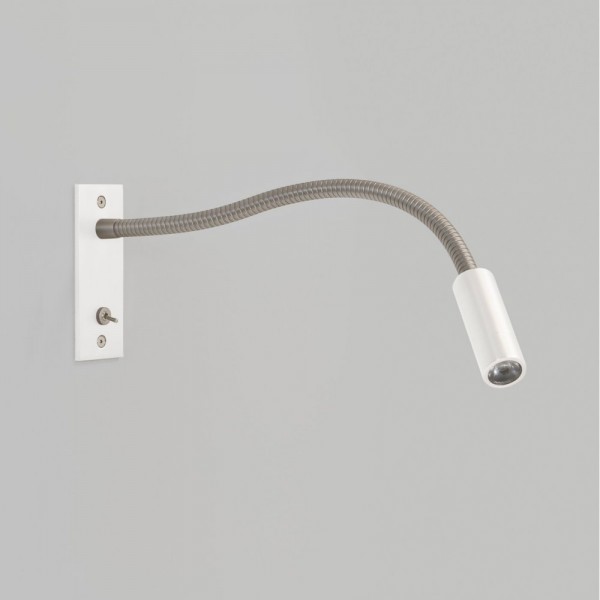 Astro Leo Switched LED White and Matt Nickel Wall Light (7167) | L4L