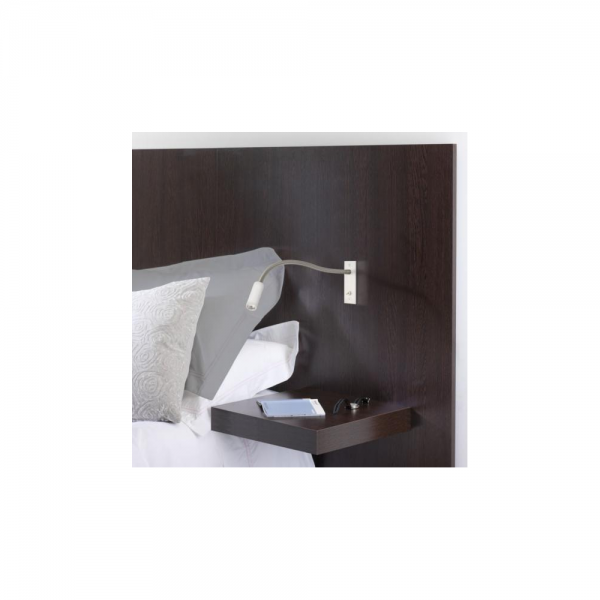Astro Leo Unswitched LED White and Matt Nickel Wall Light | L4L